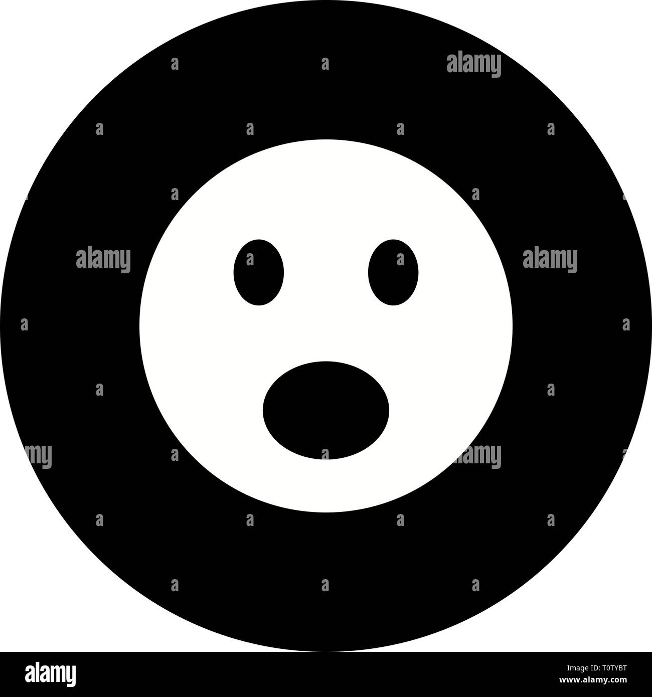 Illustration Surprised Emoji Icon Stock Photo - Alamy