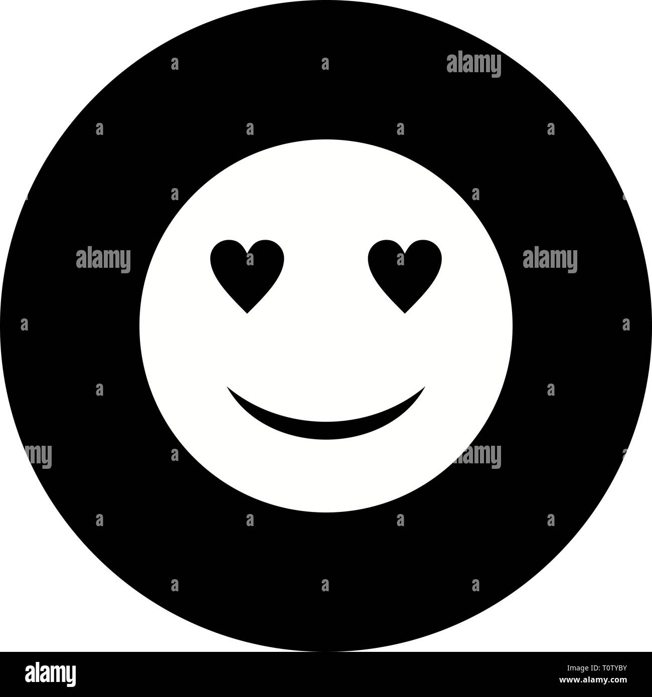 Illustration Love Emoji Icon Stock Photo - Alamy