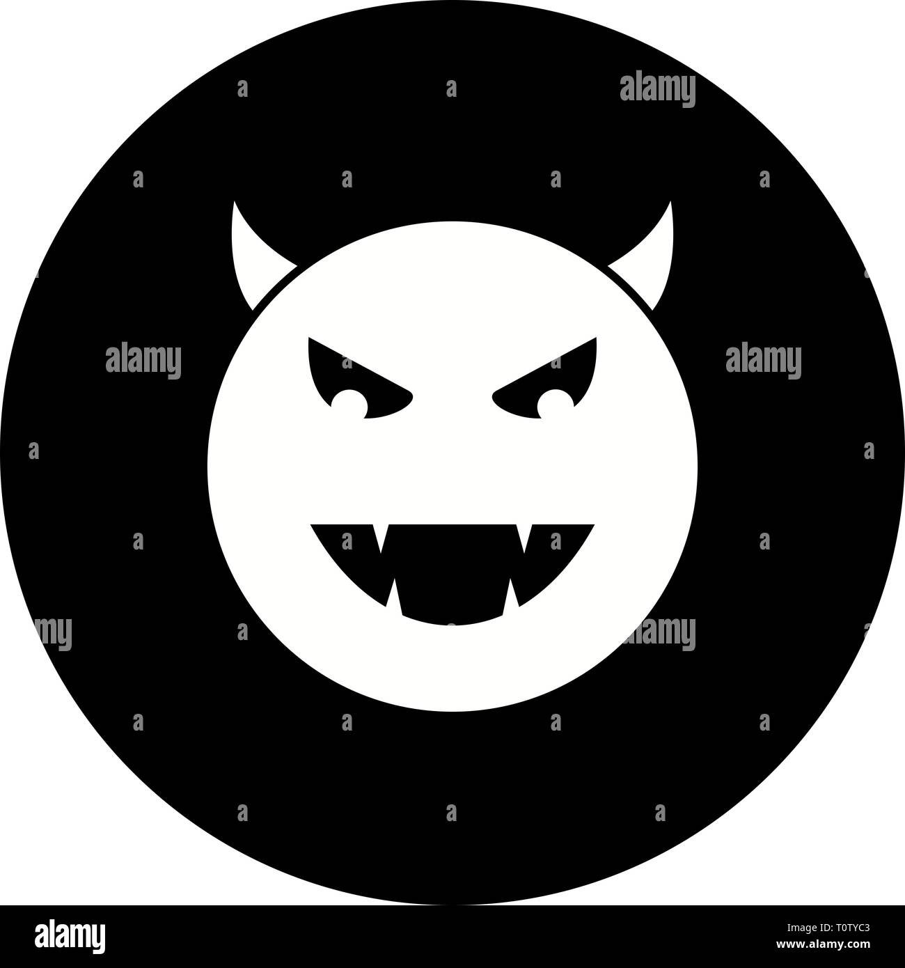 Illustration Devil Emoji Icon Stock Photo - Alamy