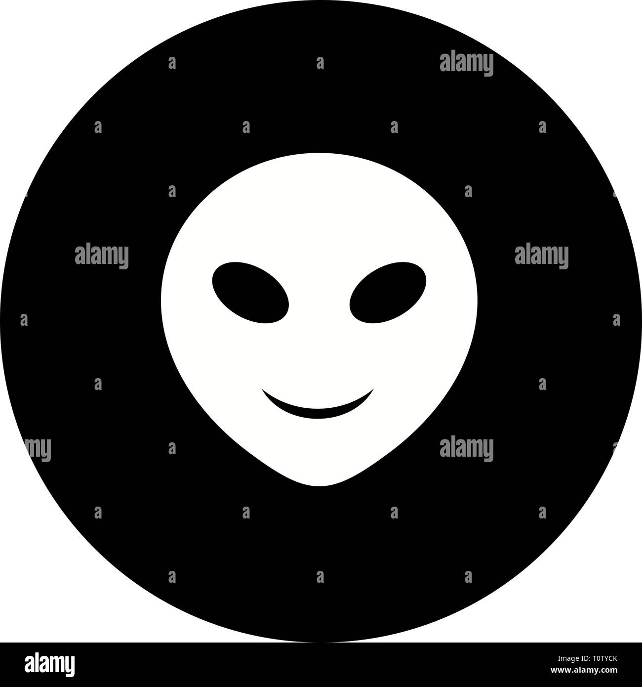 Illustration Alien Emoji Icon Stock Photo - Alamy