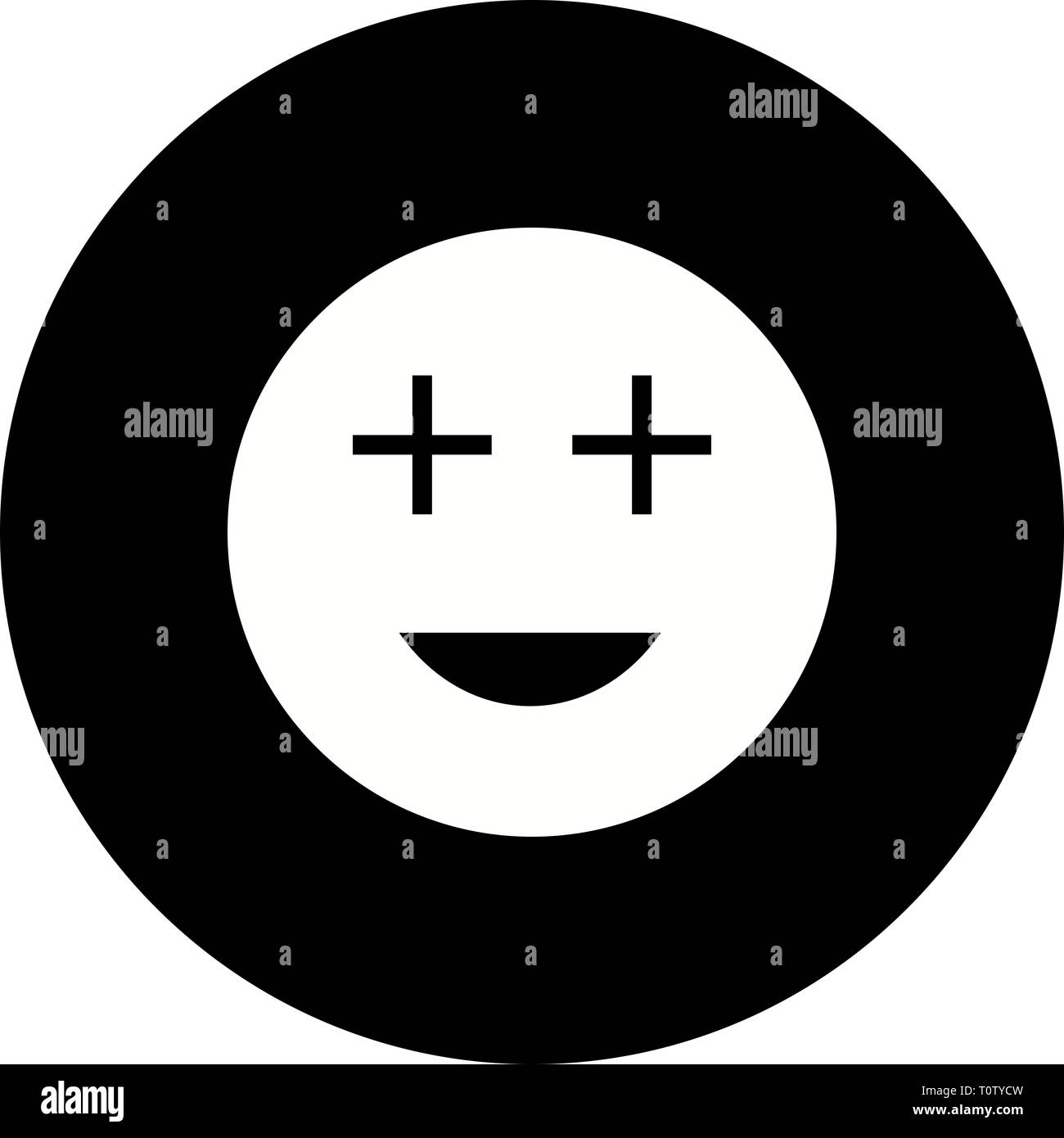 Illustration Positive Emoji Icon Stock Photo - Alamy