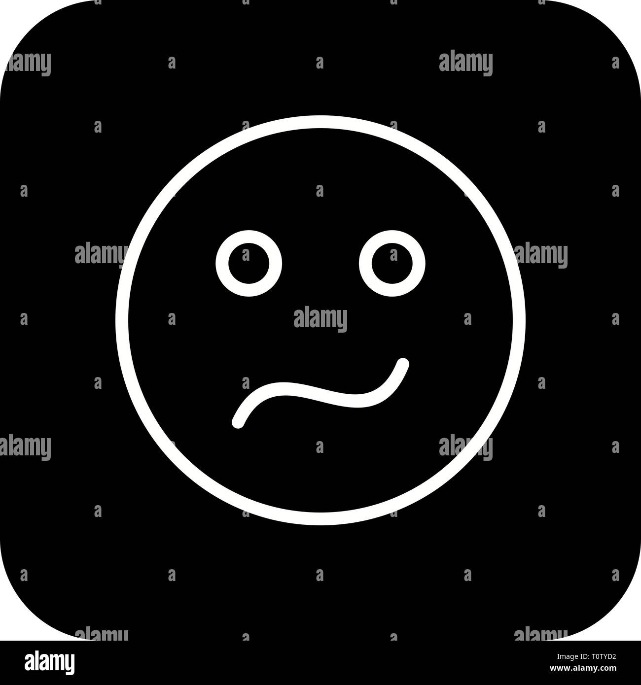 Illustration Confused Emoji Icon Stock Photo - Alamy