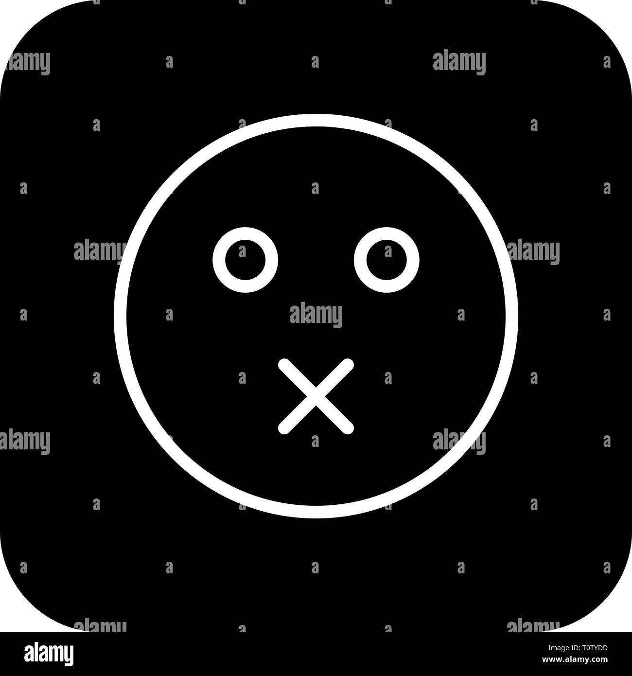 Emoticon mute Black and White Stock Photos & Images - Alamy