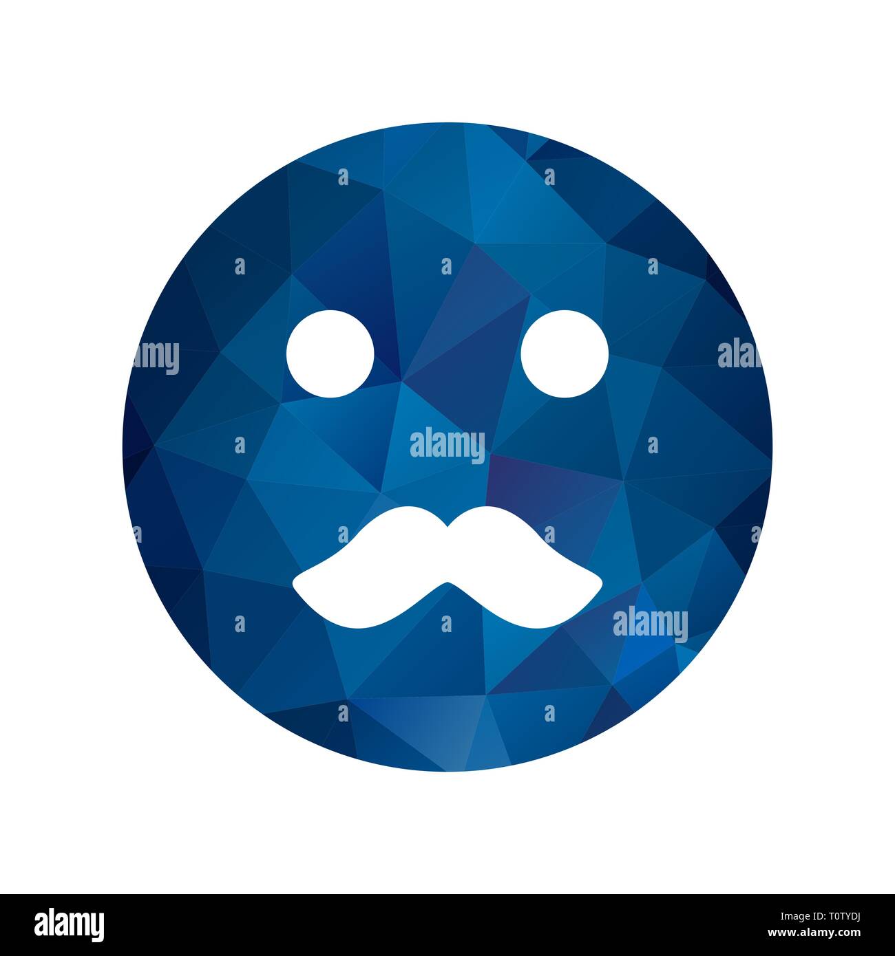Illustration Moustache Emoji Icon Stock Photo - Alamy
