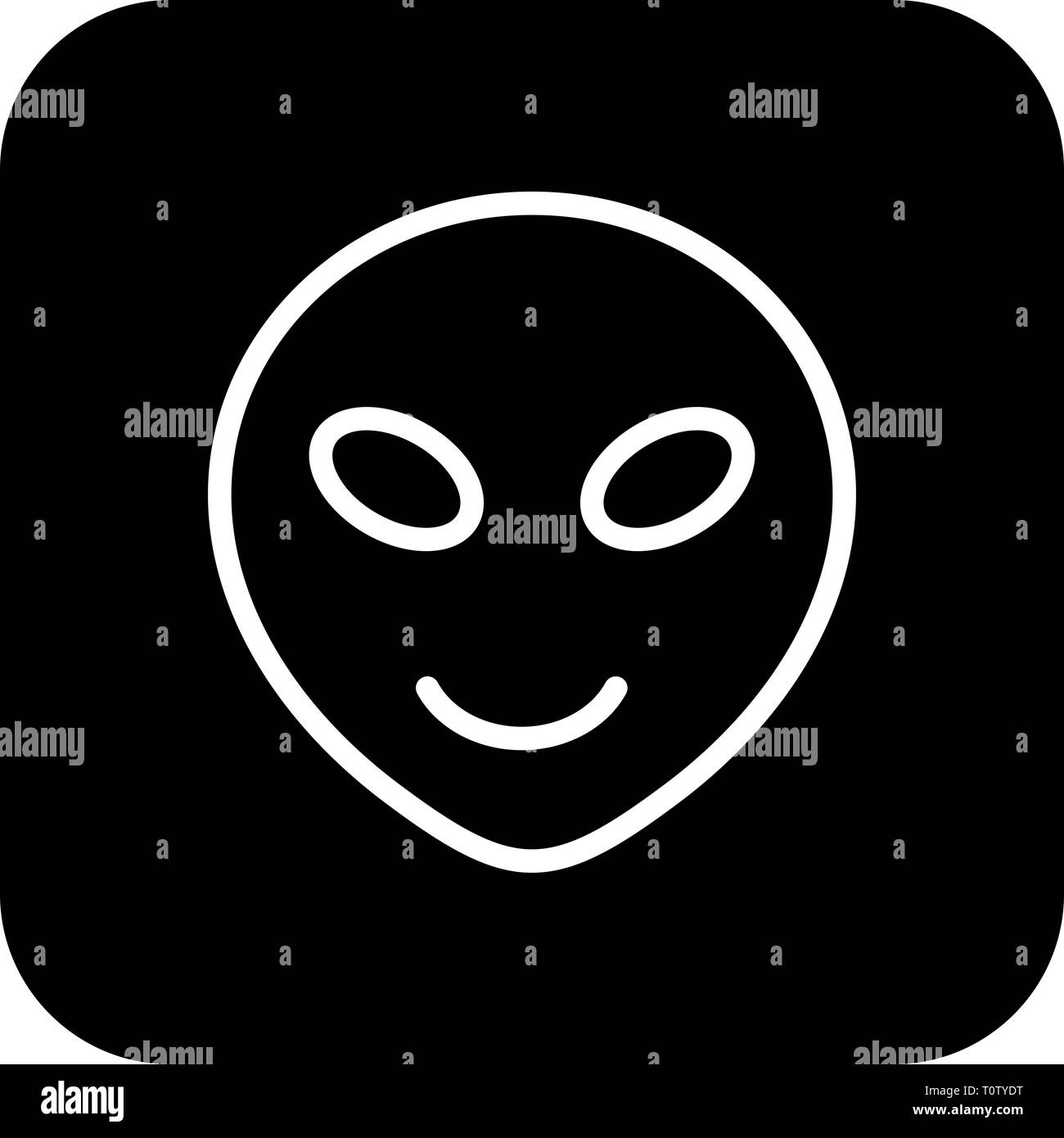 Illustration Alien Emoji Icon Stock Photo - Alamy