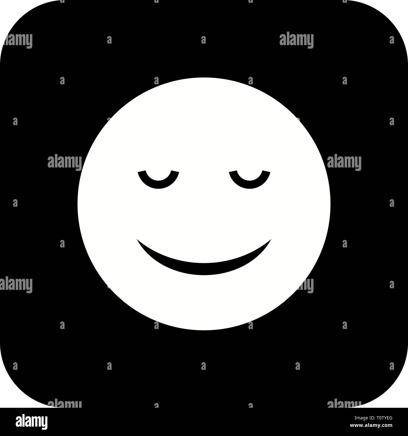 Illustration Calm Emoji Icon Stock Photo - Alamy