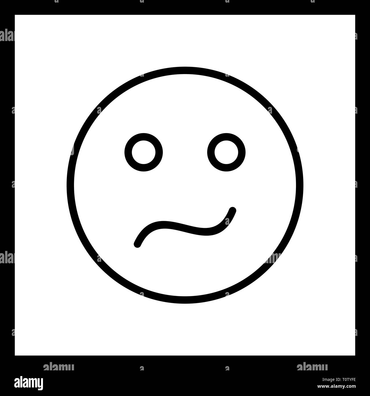 Illustration Confused Emoji Icon Stock Photo - Alamy