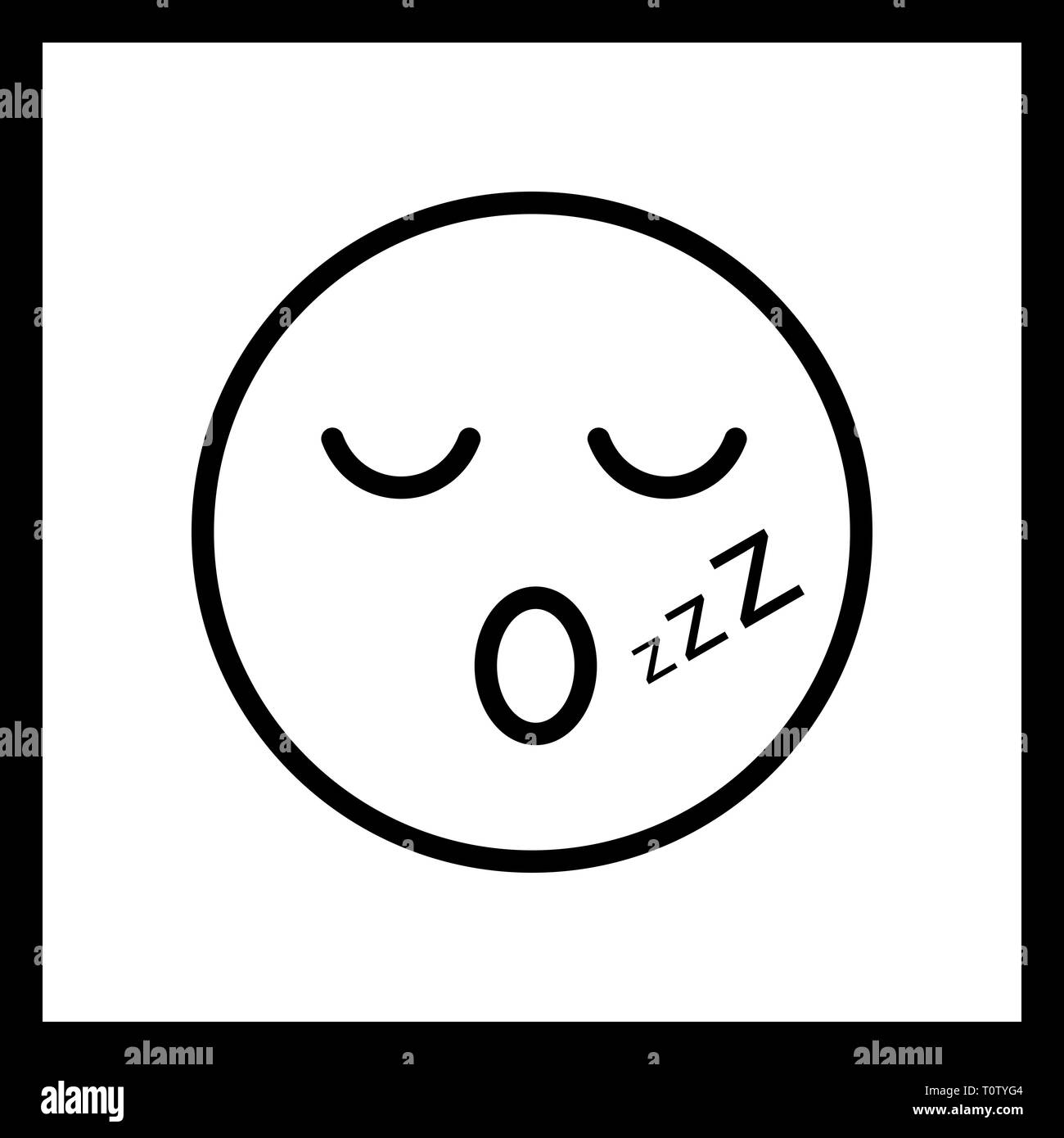 Illustration Sleep Emoji Icon Stock Photo - Alamy
