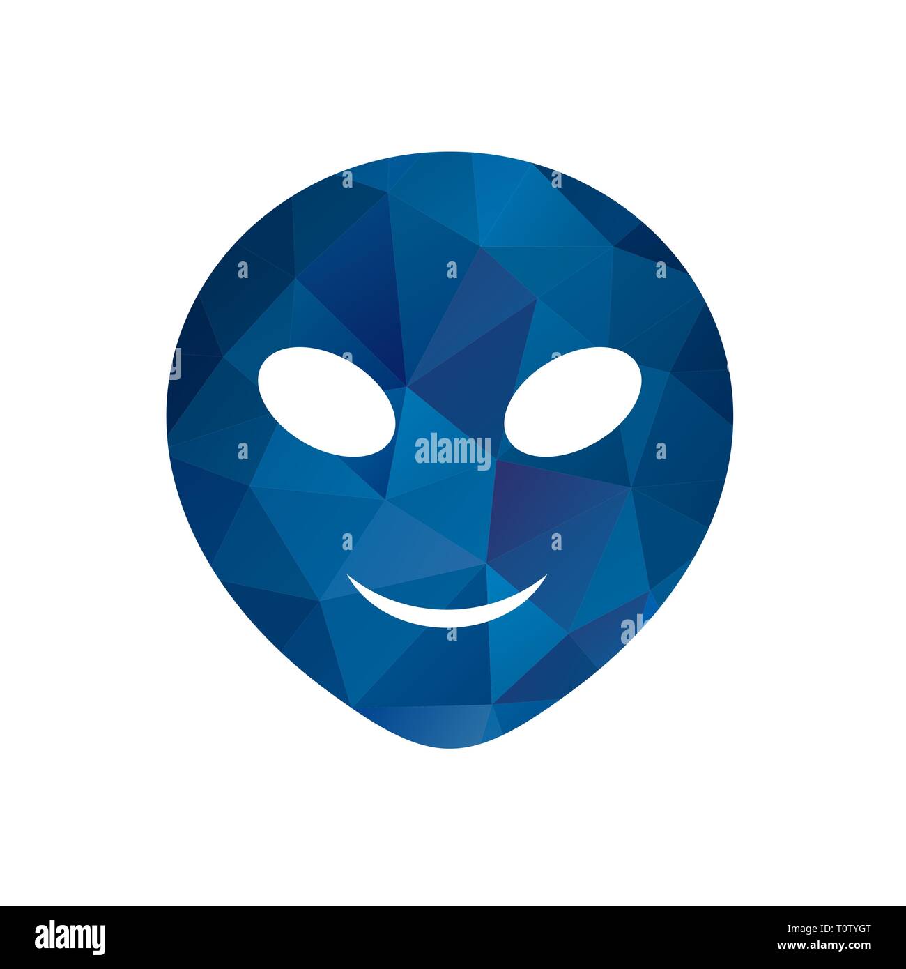 Illustration Alien Emoji Icon Stock Photo - Alamy