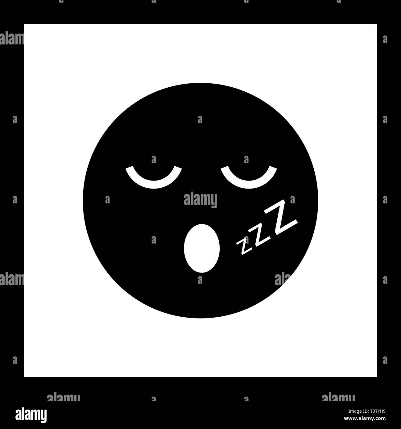 Illustration Sleep Emoji Icon Stock Photo - Alamy