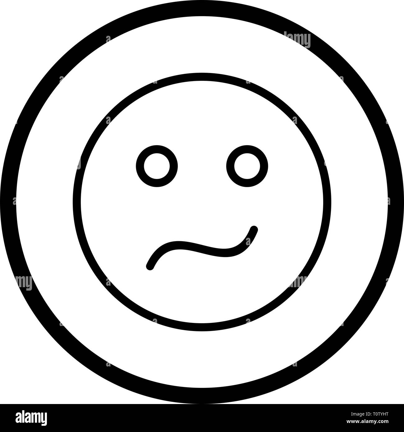 Illustration Confused Emoji Icon Stock Photo - Alamy