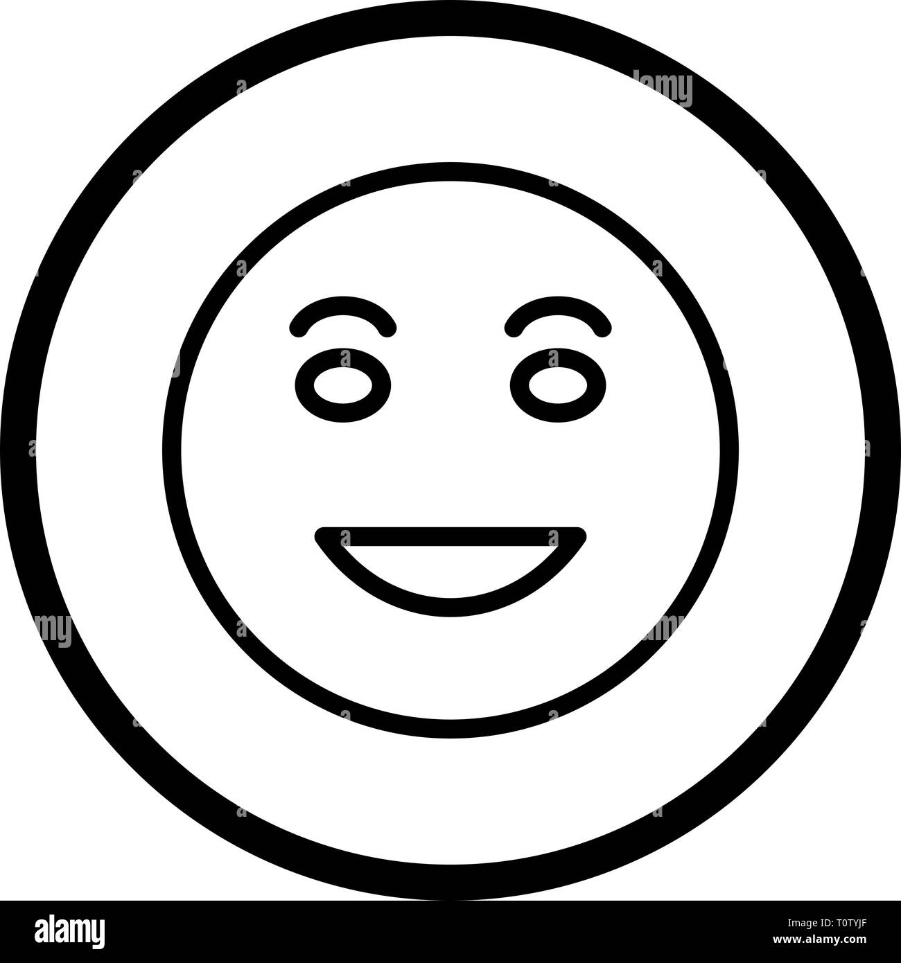 Illustration Lol Emoji Icon Stock Photo - Alamy
