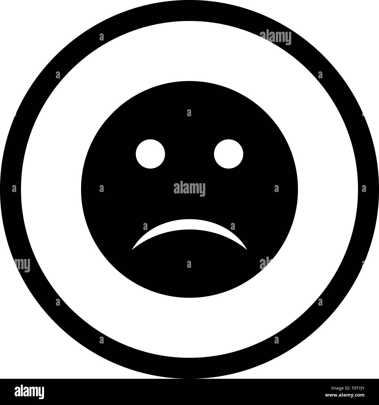 Illustration Sad Emoji Icon Stock Photo - Alamy