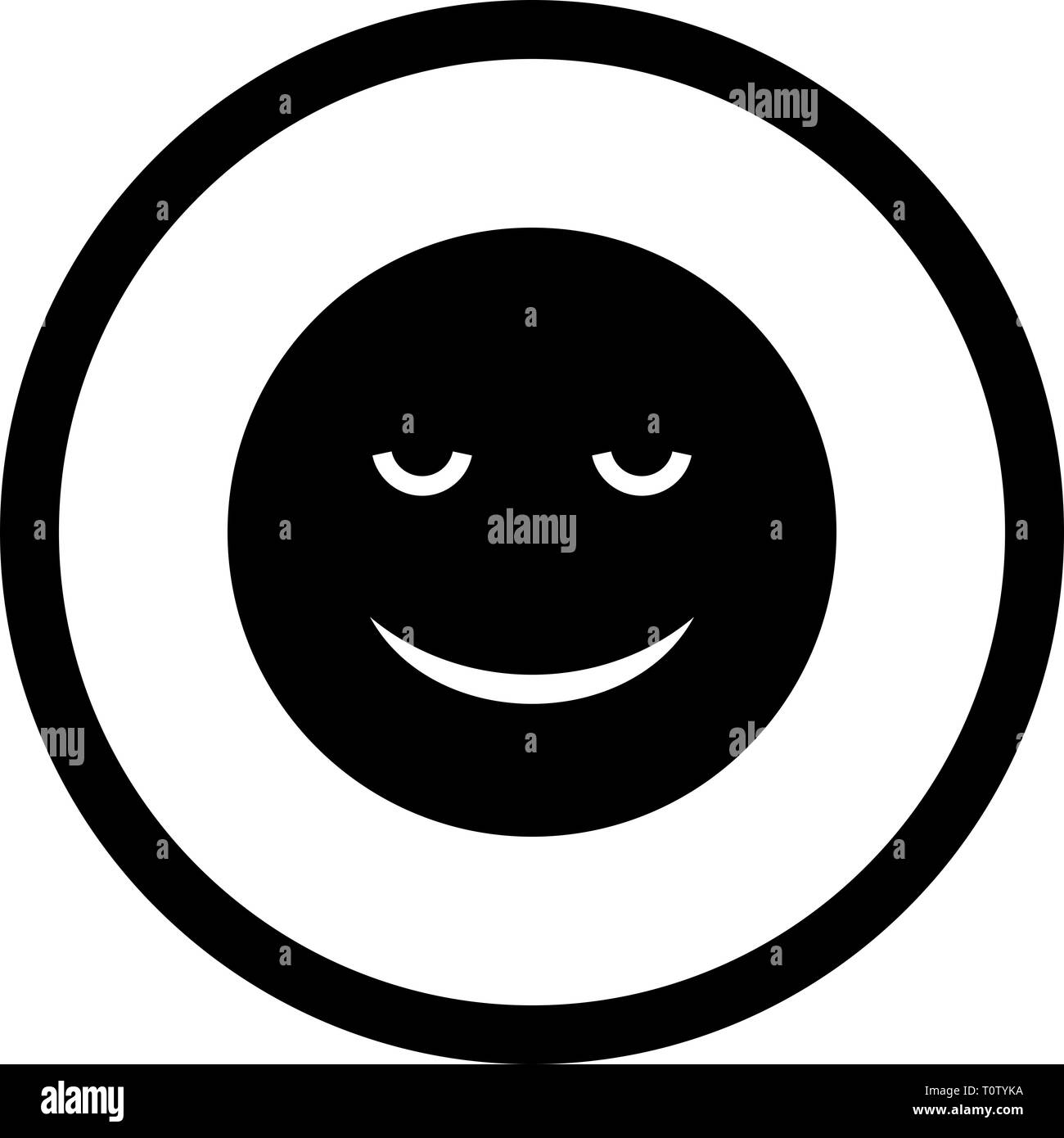 Calm emoji Black and White Stock Photos & Images - Alamy