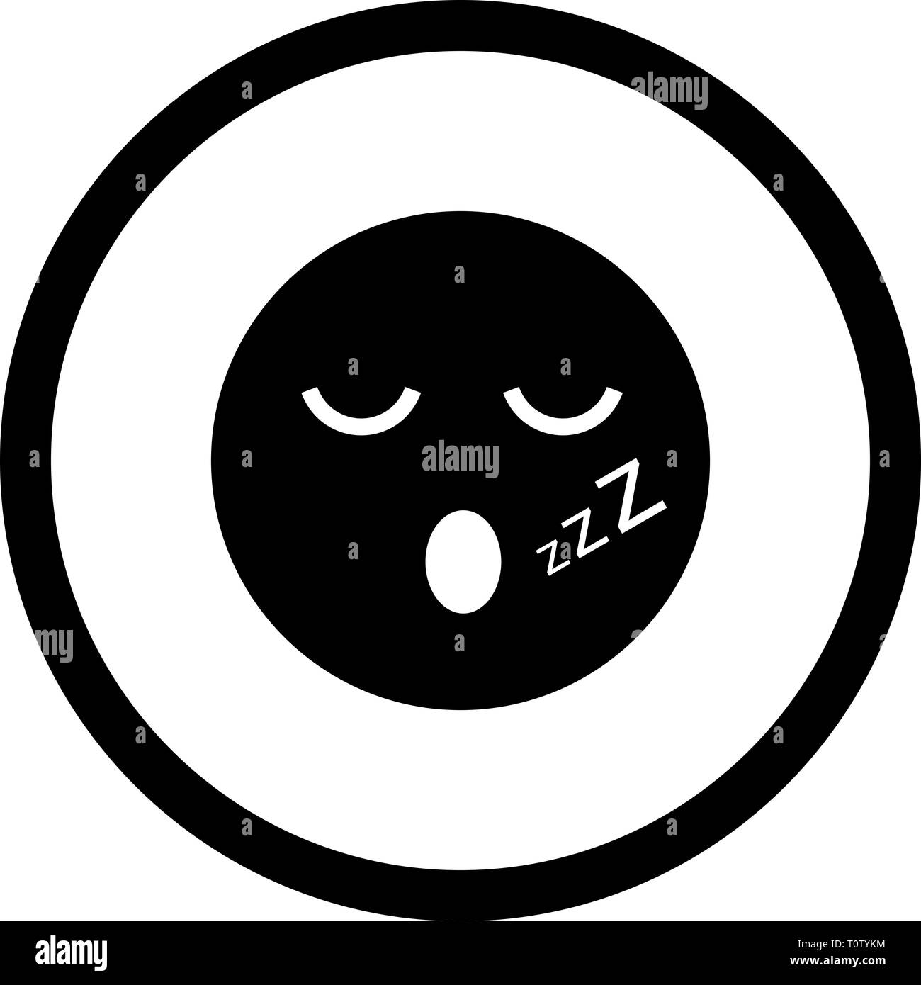 Illustration Sleep Emoji Icon Stock Photo - Alamy