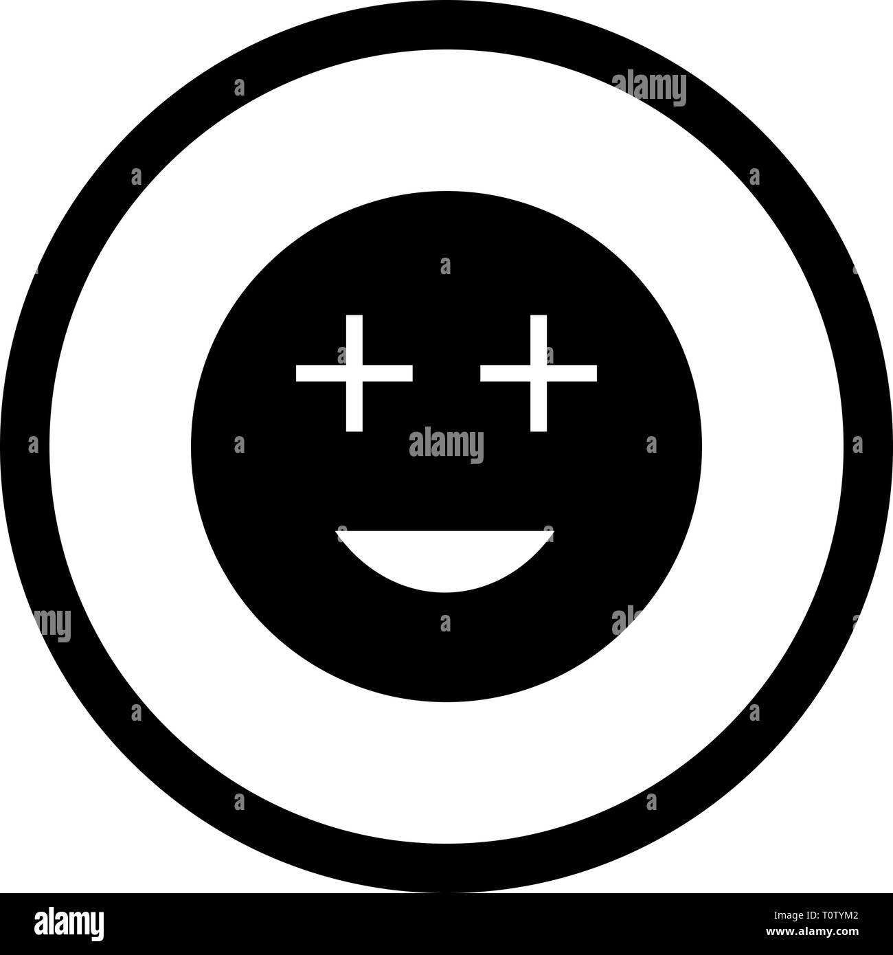 Illustration Positive Emoji Icon Stock Photo - Alamy