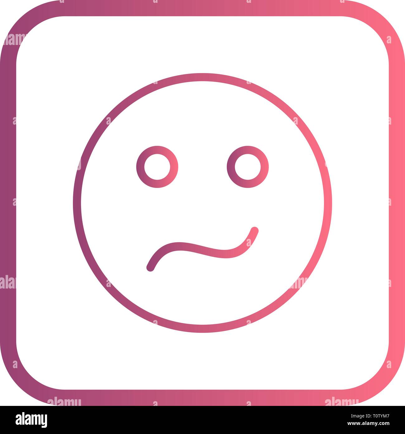 Illustration Confused Emoji Icon Stock Photo - Alamy