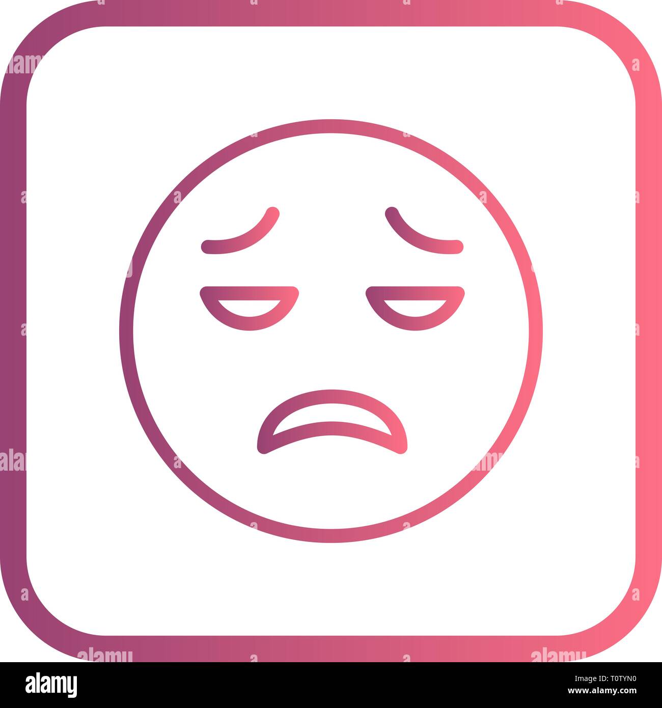Illustration Disappointed Emoji Icon Stock Photo - Alamy