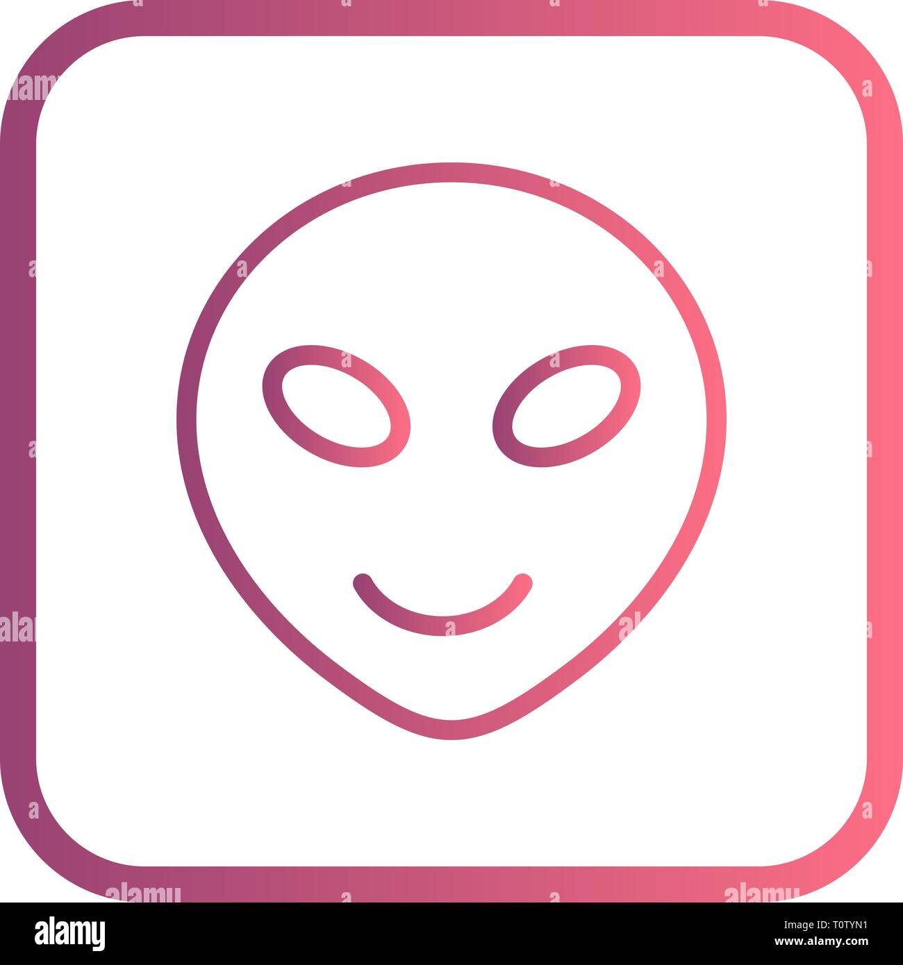 Illustration Alien Emoji Icon Stock Photo - Alamy