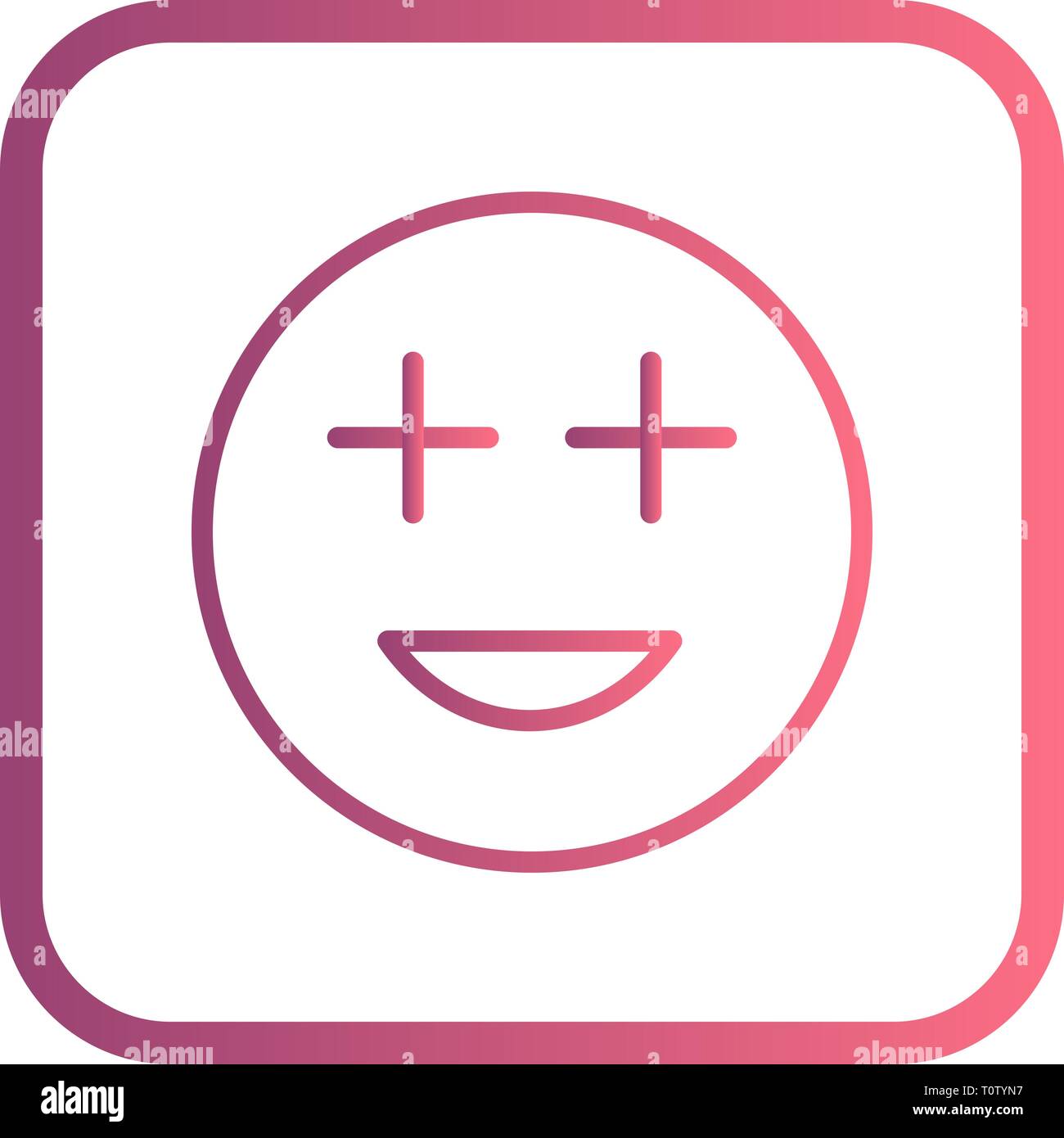 Illustration Positive Emoji Icon Stock Photo - Alamy