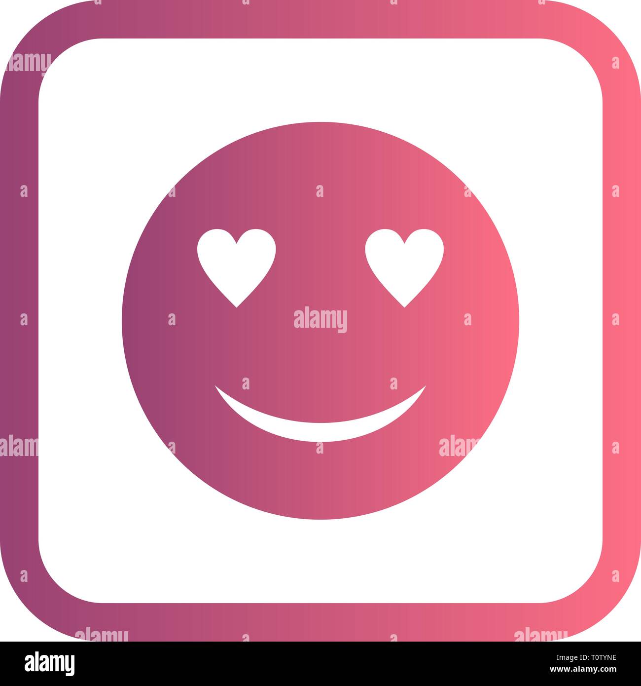Illustration Love Emoji Icon Stock Photo - Alamy