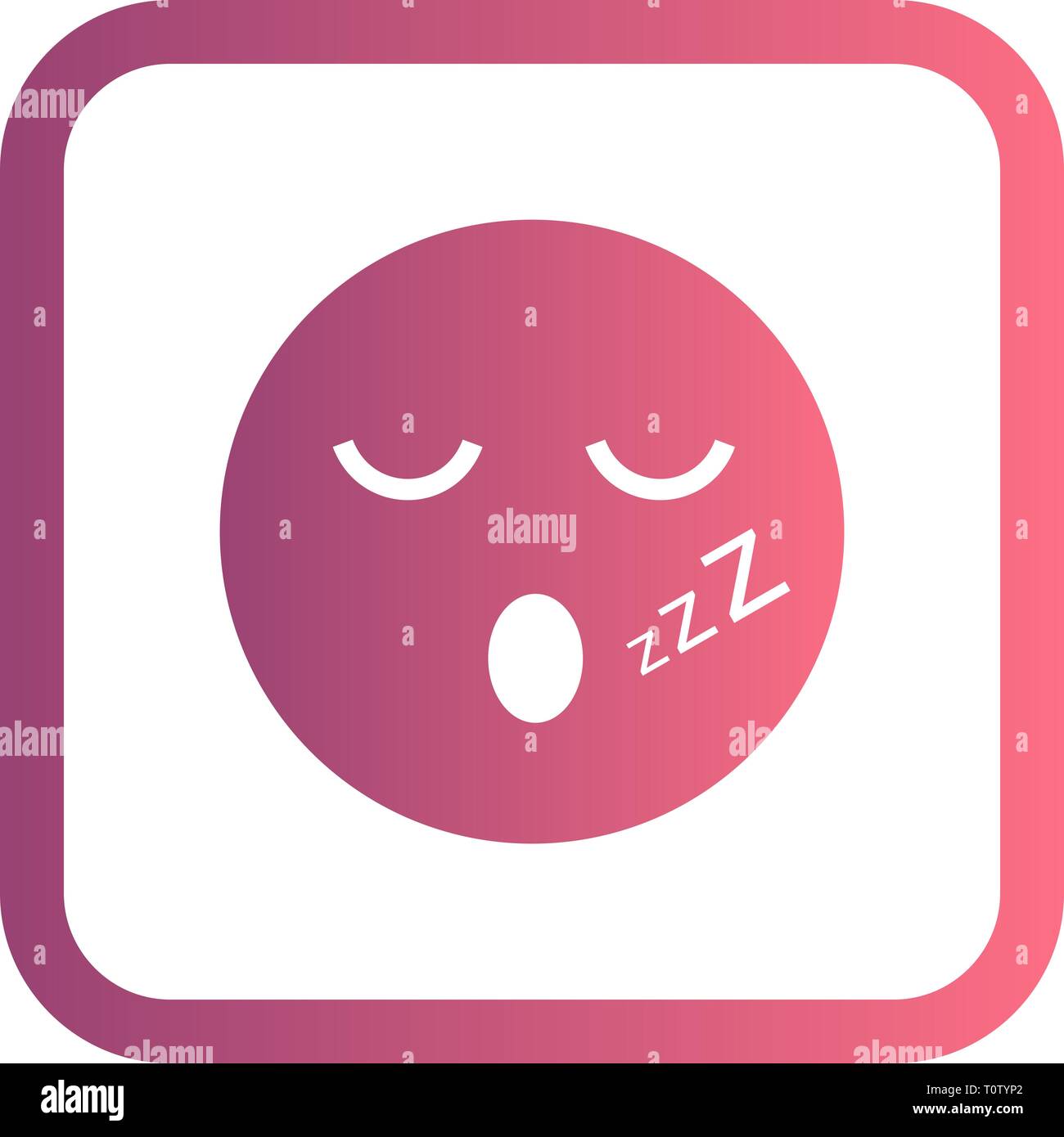 Illustration Sleep Emoji Icon Stock Photo - Alamy