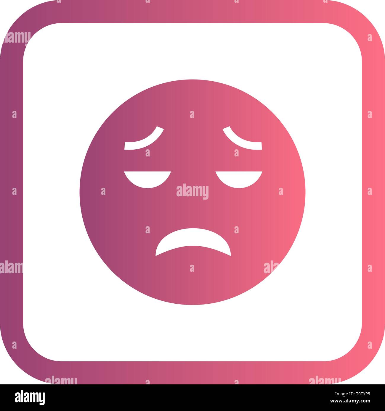Illustration Disappointed Emoji Icon Stock Photo - Alamy