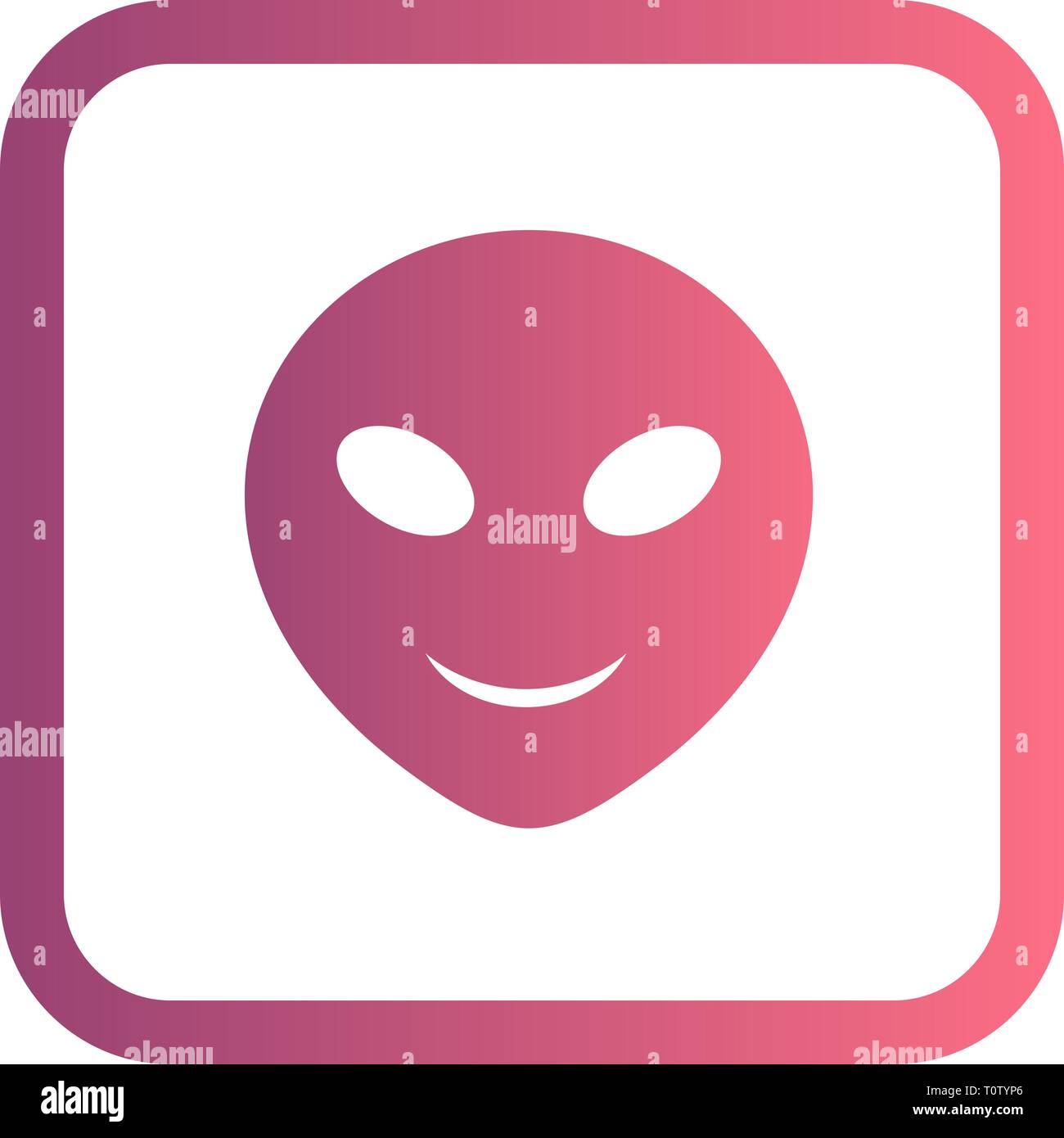 Illustration Alien Emoji Icon Stock Photo - Alamy