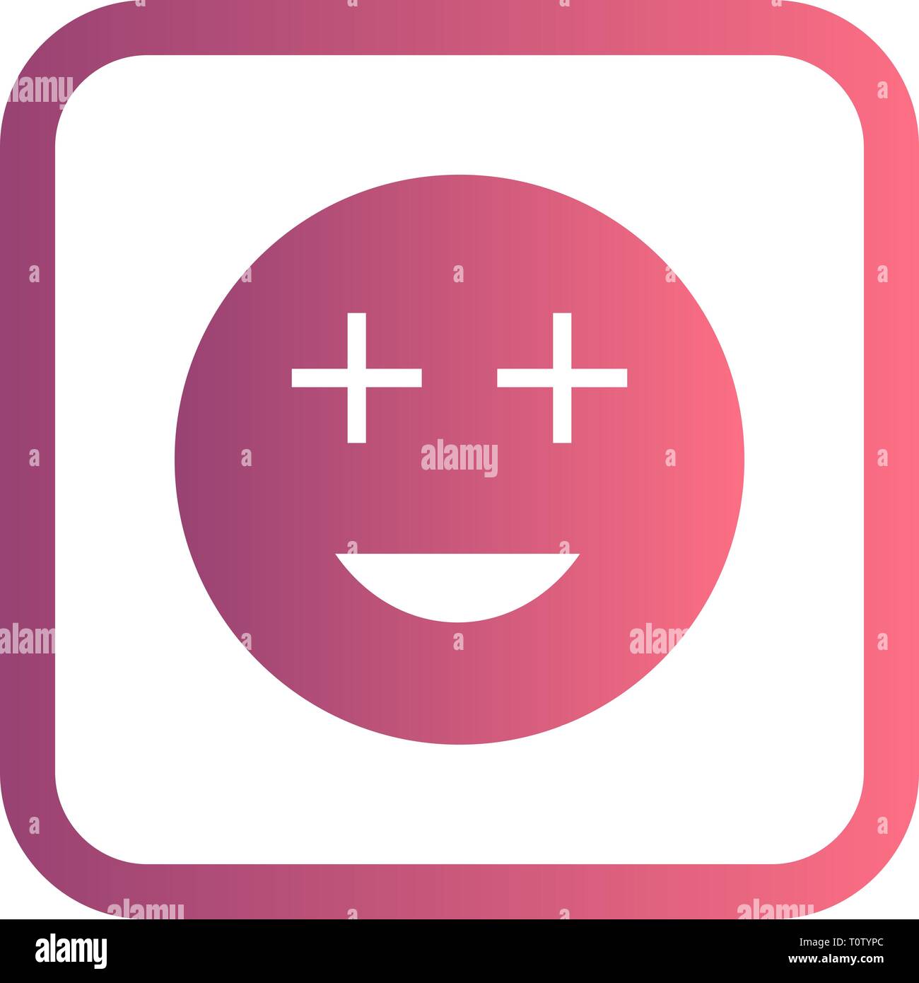 Illustration Positive Emoji Icon Stock Photo - Alamy
