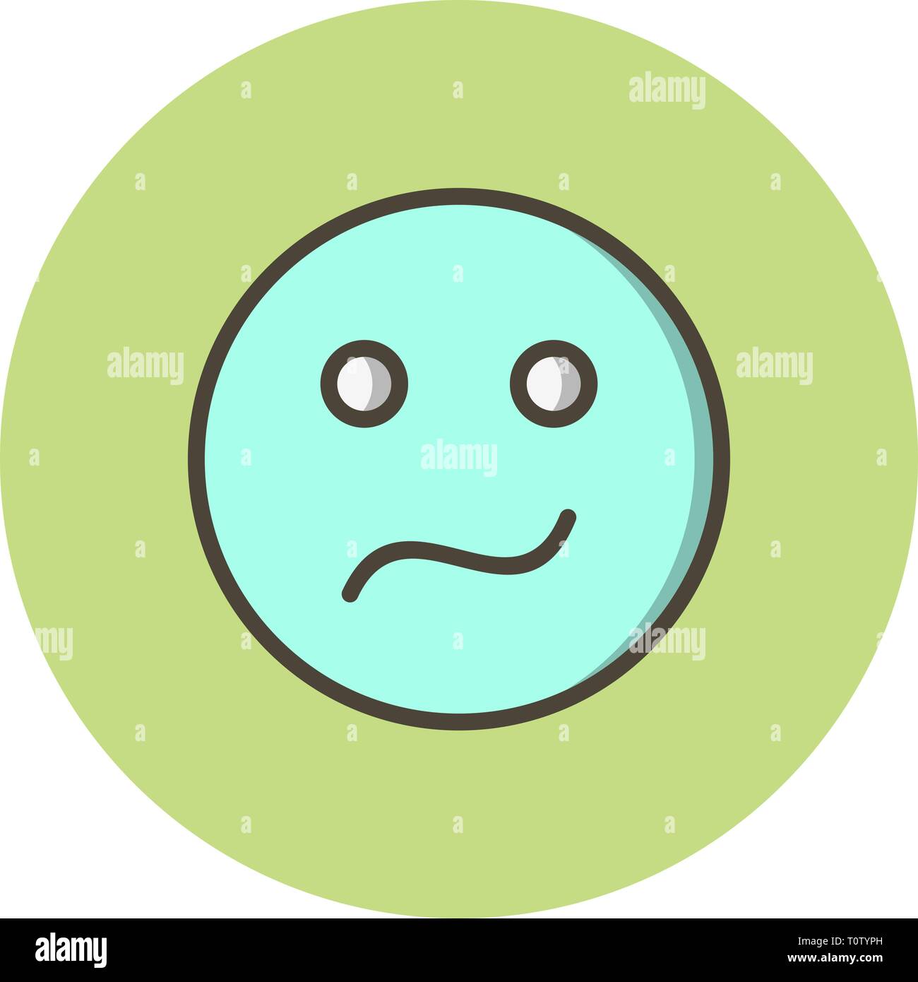 Illustration Confused Emoji Icon Stock Photo - Alamy