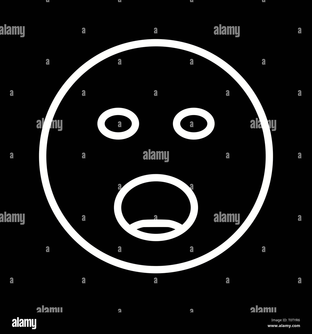 Illustration Shouting Emoji Icon Stock Photo - Alamy