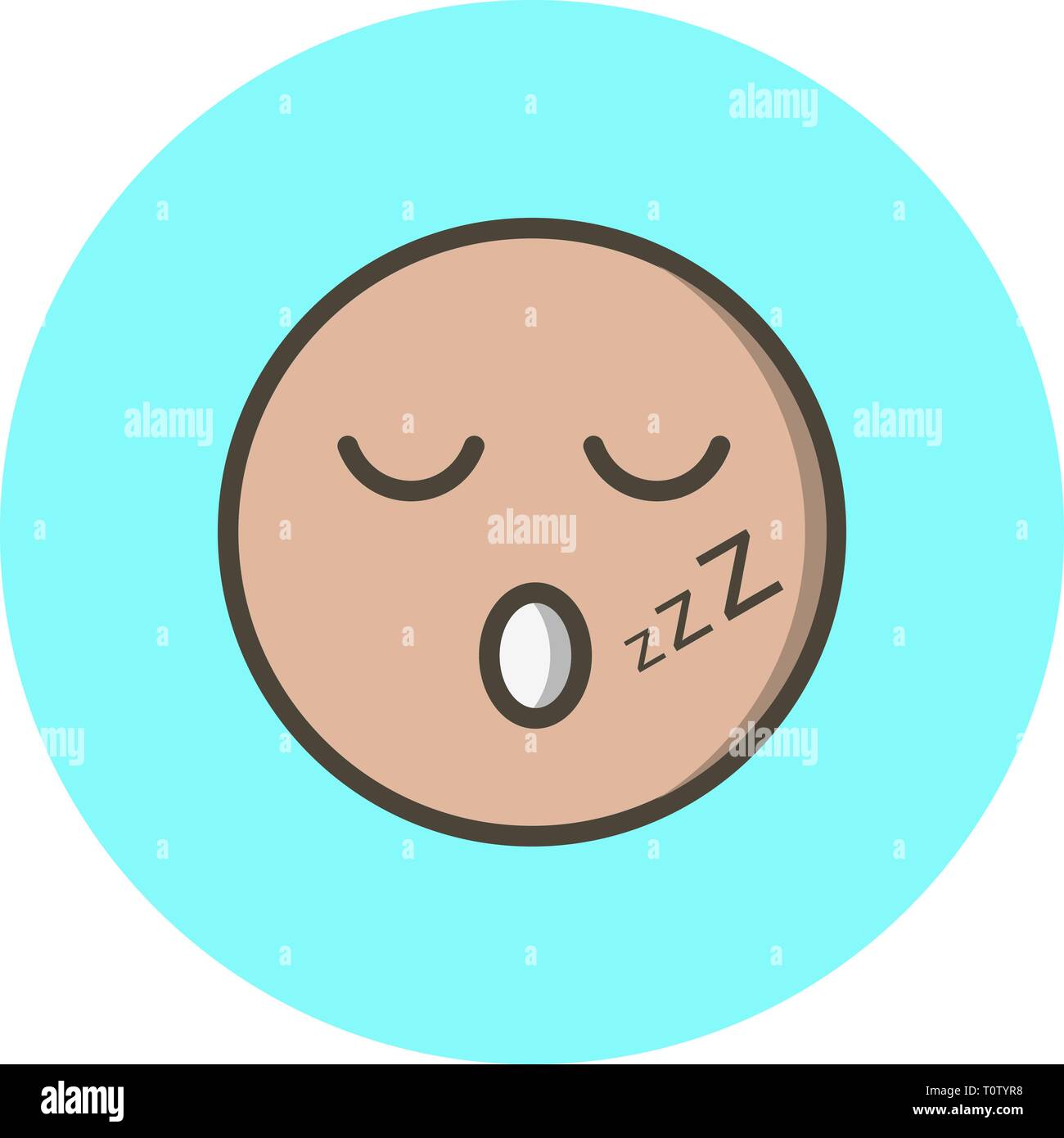 Illustration Sleep Emoji Icon Stock Photo - Alamy