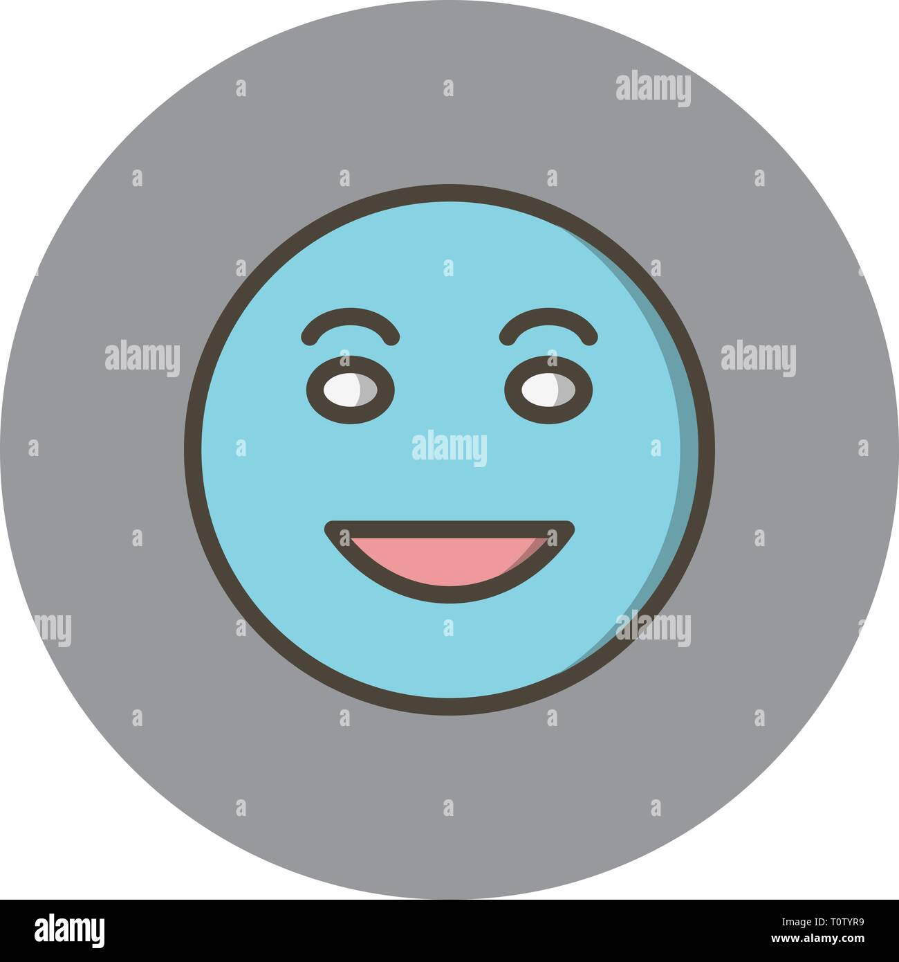 Illustration Lol Emoji Icon Stock Photo - Alamy