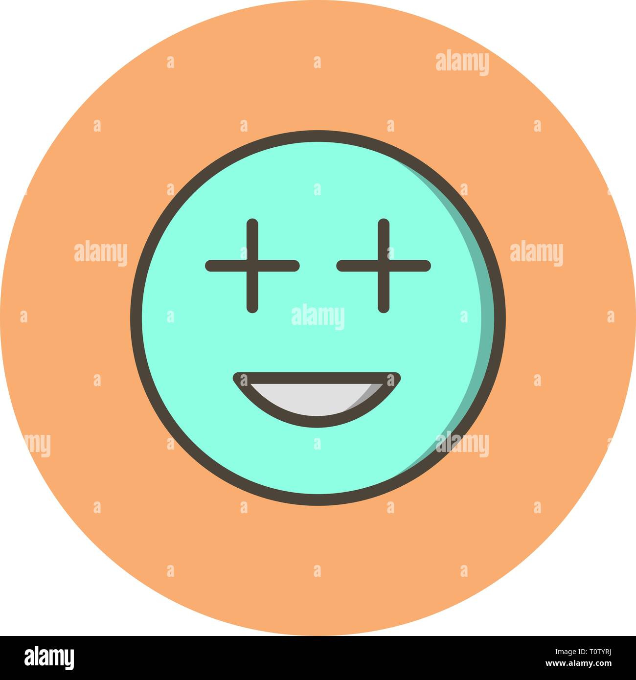 Illustration Positive Emoji Icon Stock Photo - Alamy