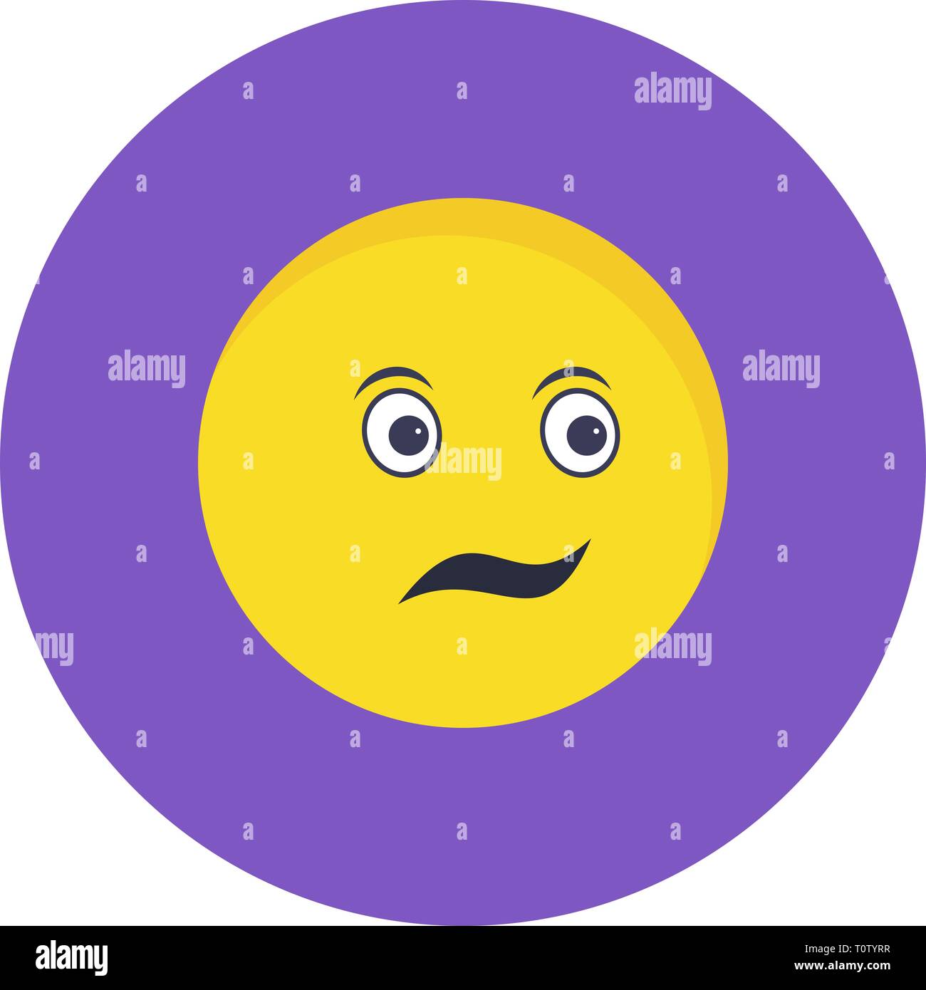 Illustration Confused Emoji Icon Stock Photo - Alamy