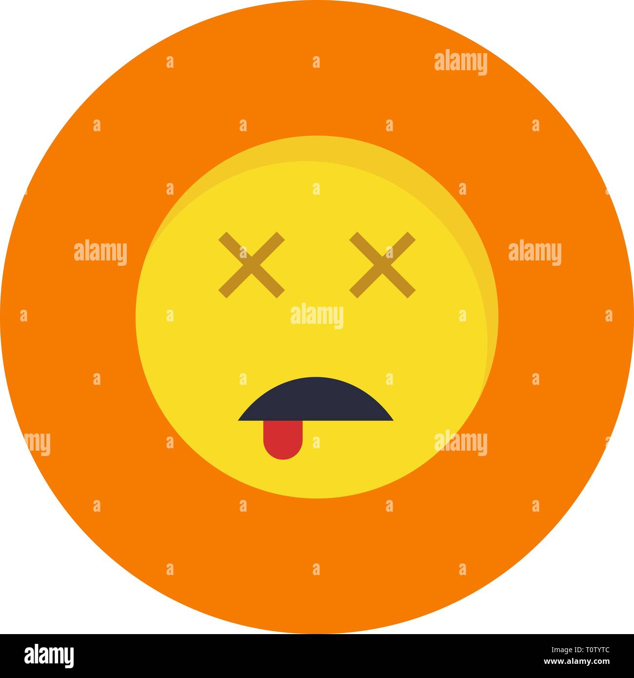 Illustration Dead Emoji Icon Stock Photo - Alamy