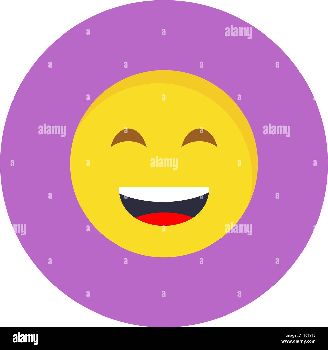 Illustration Lol Emoji Icon Stock Photo - Alamy