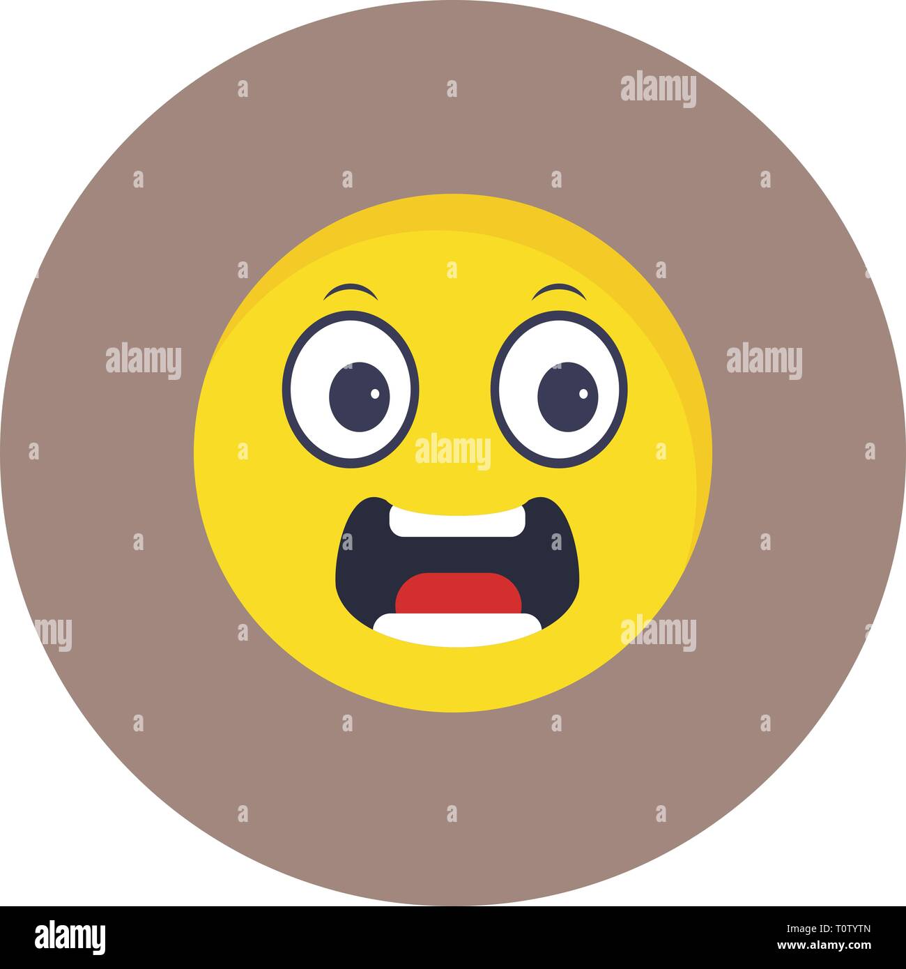 Illustration Scared Emoji Icon Stock Photo - Alamy