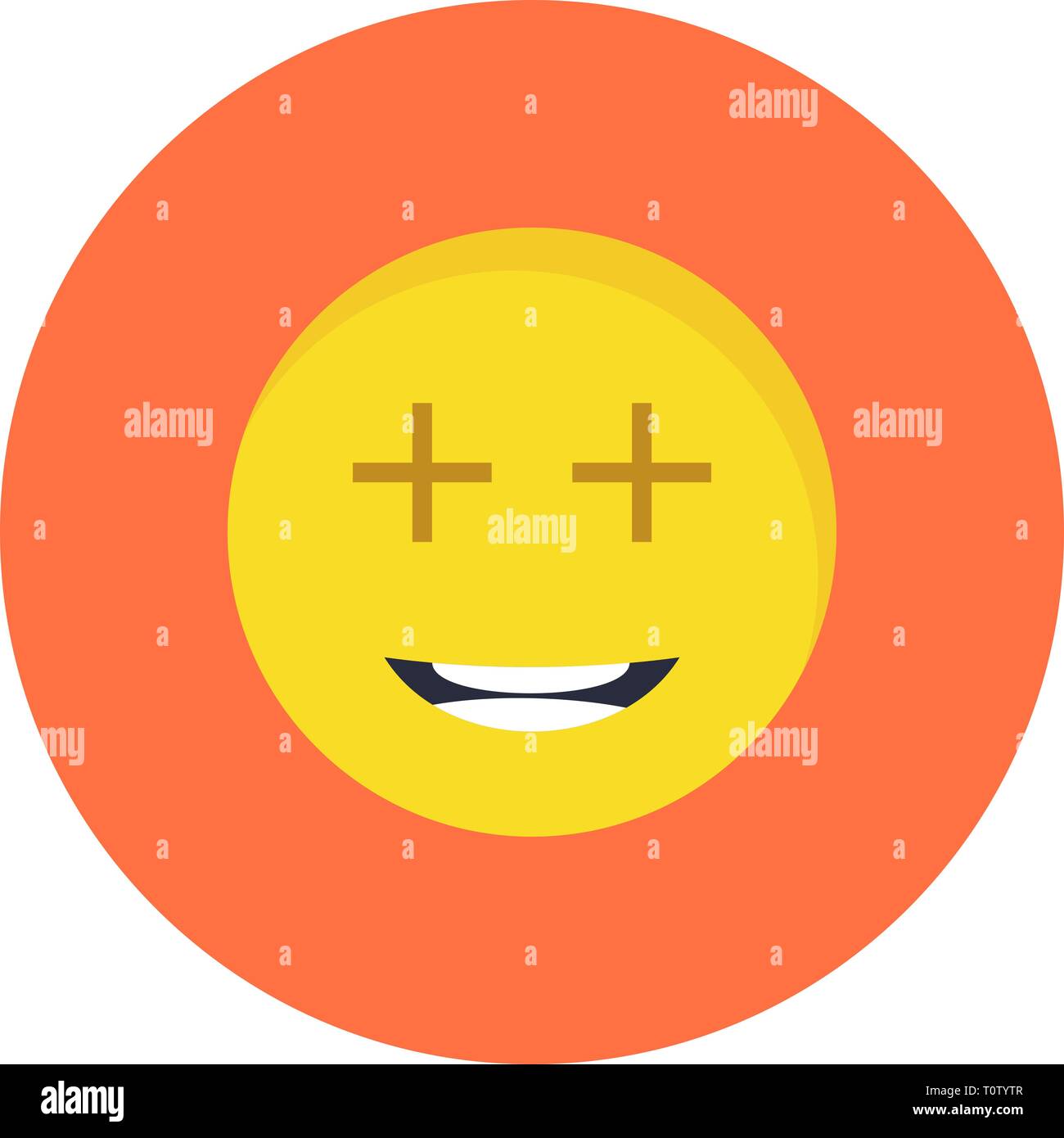 Illustration Positive Emoji Icon Stock Photo - Alamy