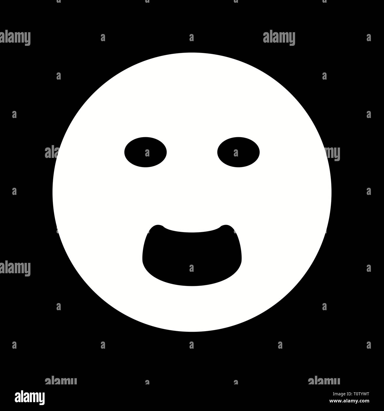 Illustration Shouting Emoji Icon Stock Photo - Alamy