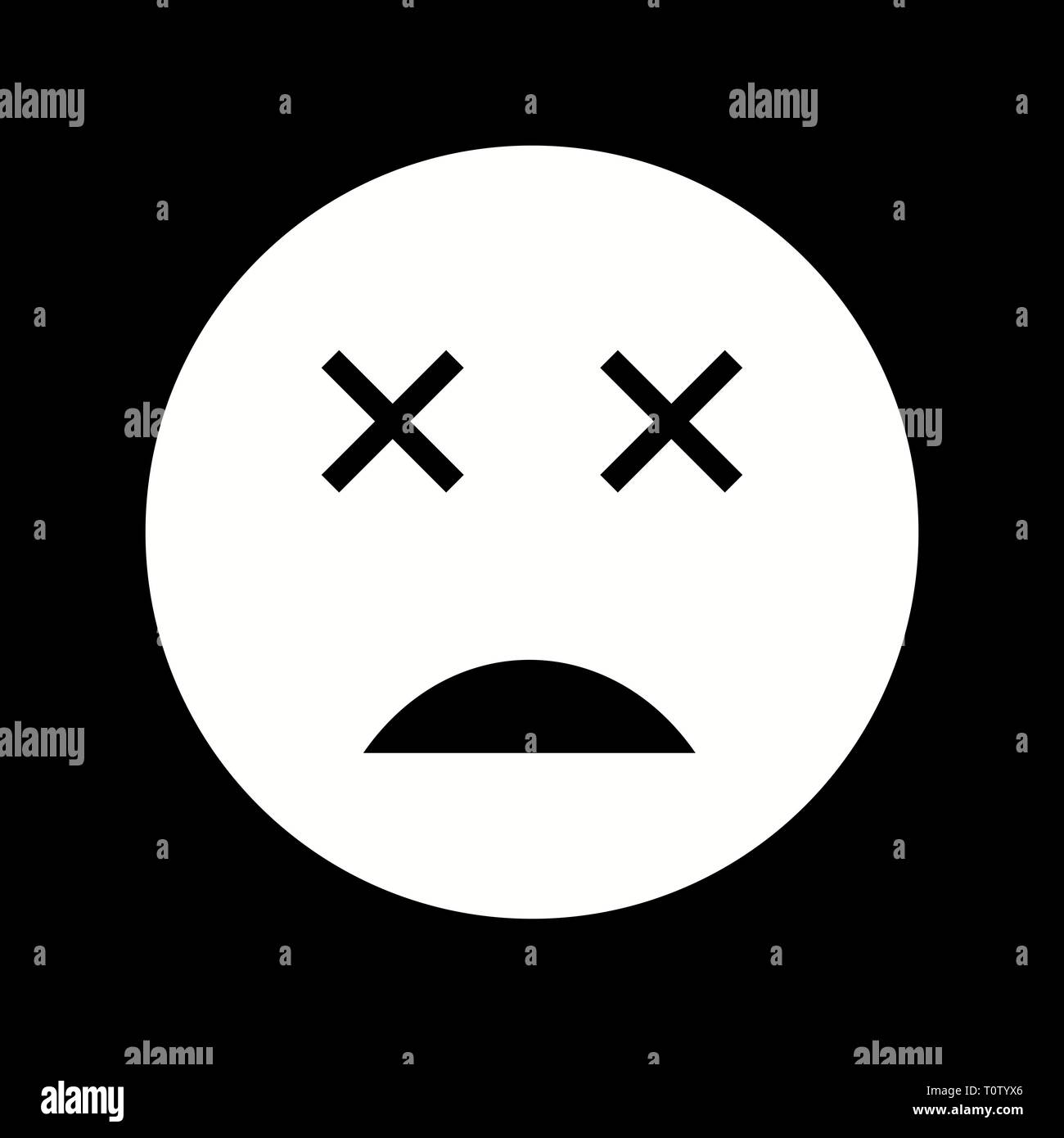 Illustration Dead Emoji Icon Stock Photo - Alamy