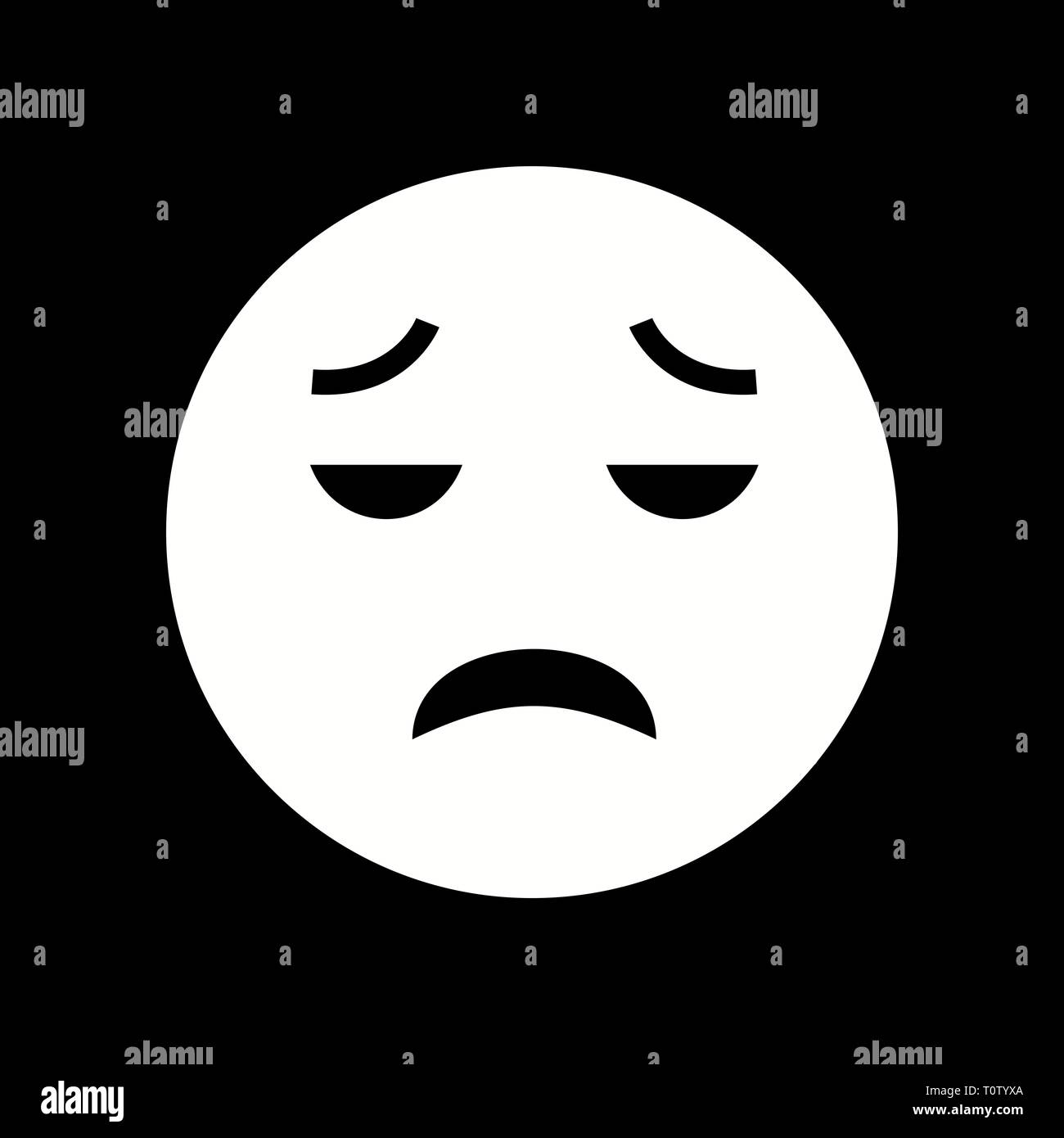 Illustration Disappointed Emoji Icon Stock Photo - Alamy