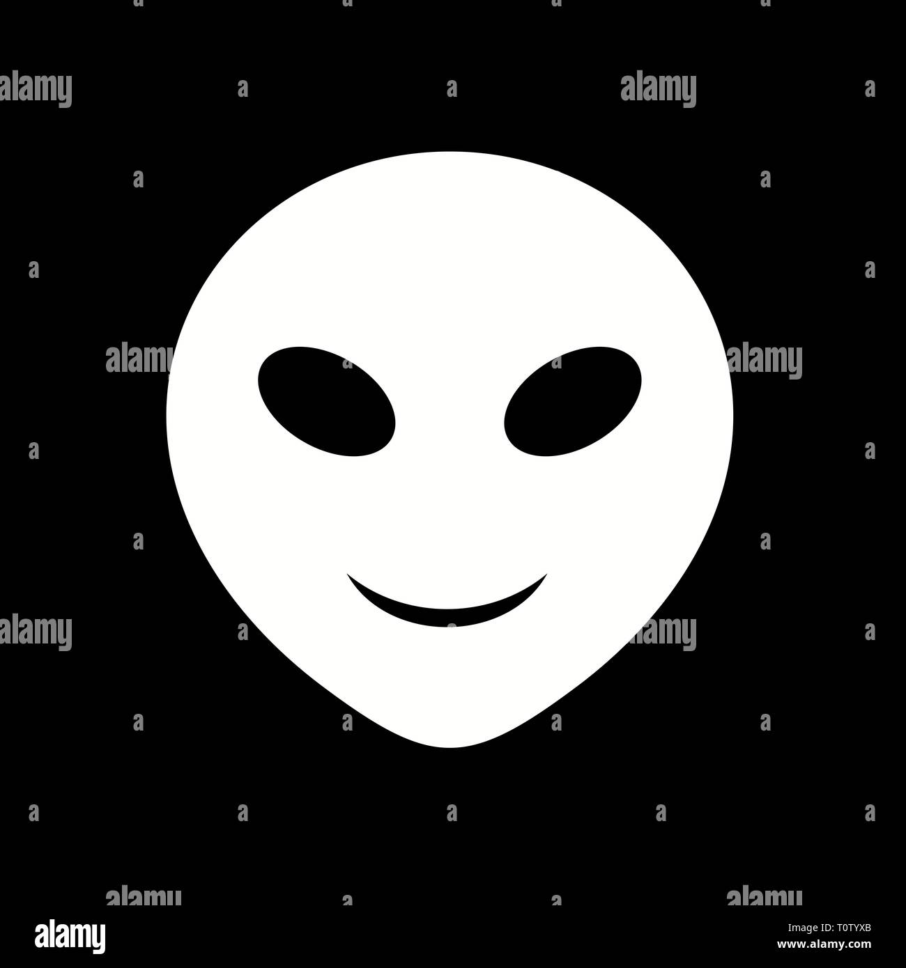 Illustration Alien Emoji Icon Stock Photo - Alamy