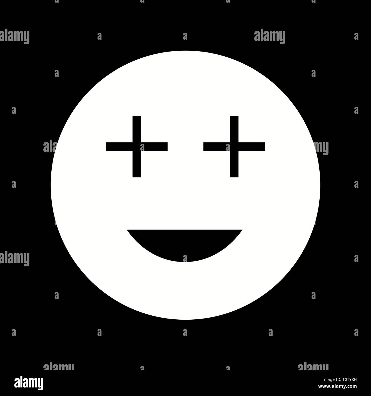 Illustration Positive Emoji Icon Stock Photo - Alamy