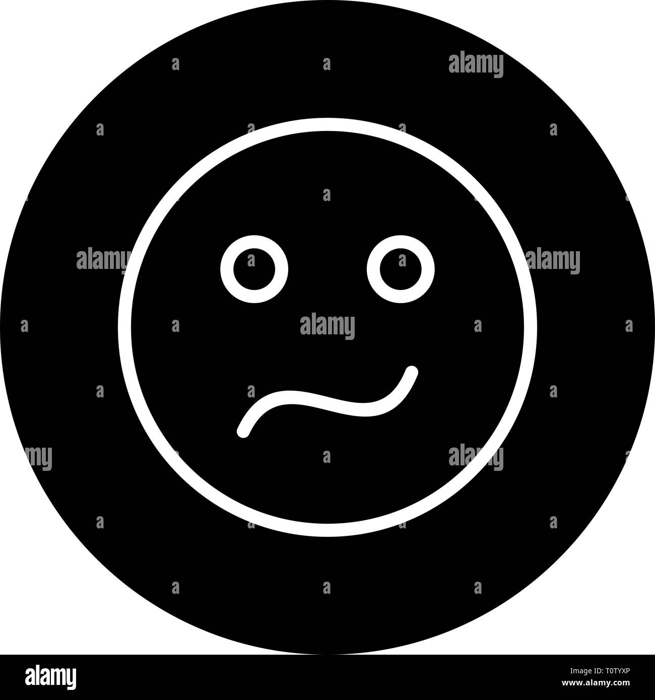 Illustration Confused Emoji Icon Stock Photo - Alamy