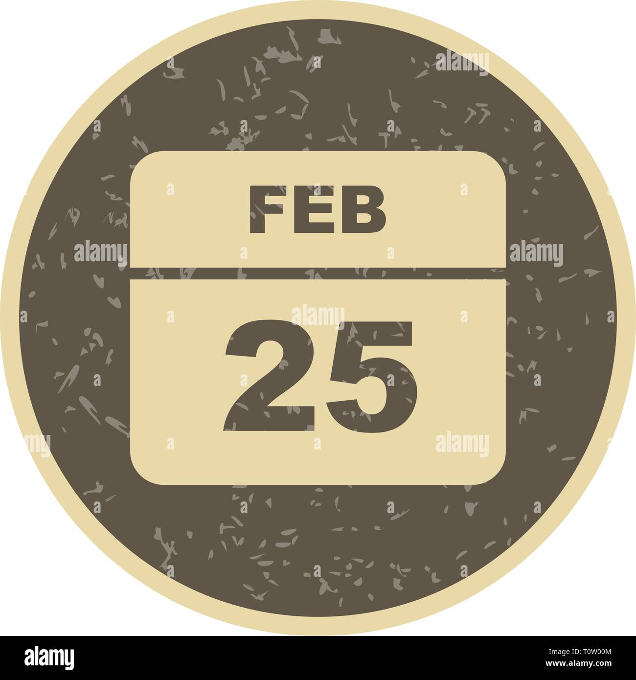 February 25th Date on a Single Day Calendar Stock Photo - Alamy