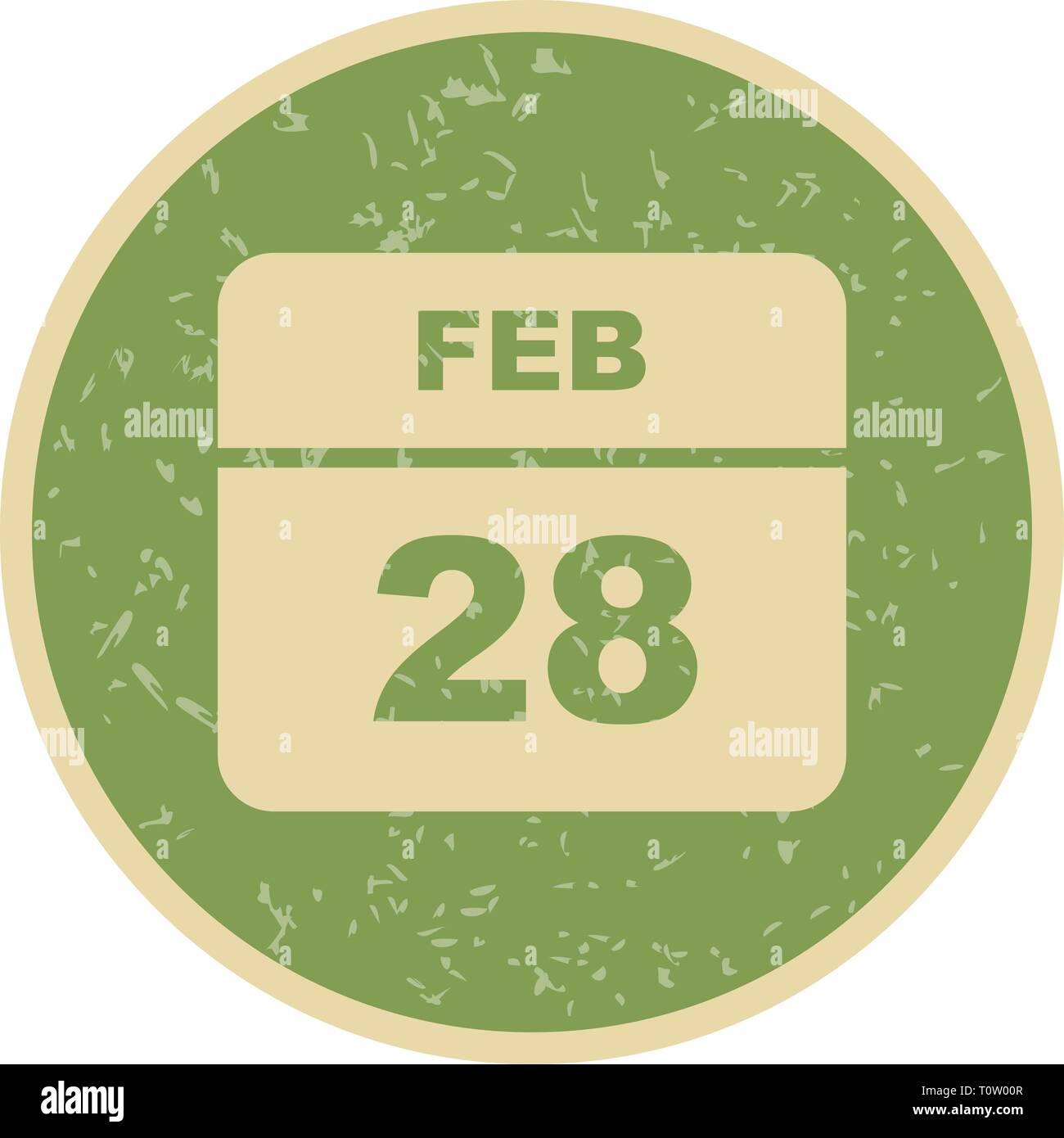 February 28th Date on a Single Day Calendar Stock Photo - Alamy