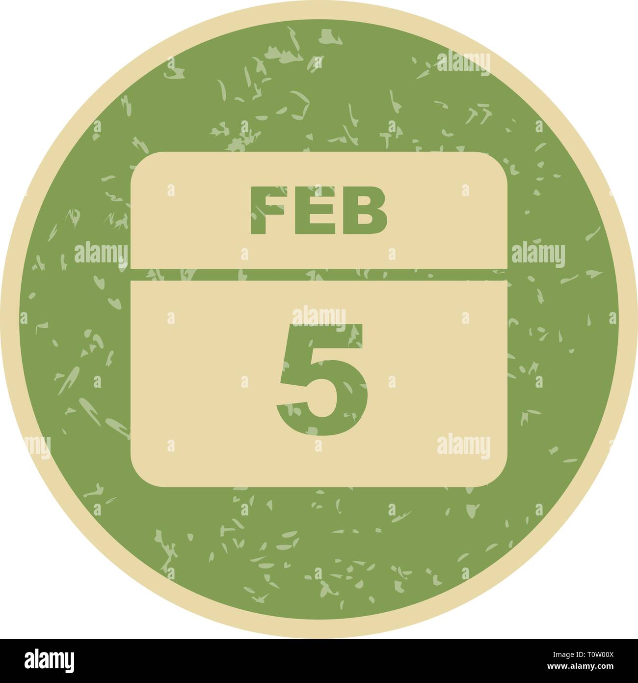 February 5th Date on a Single Day Calendar Stock Photo - Alamy