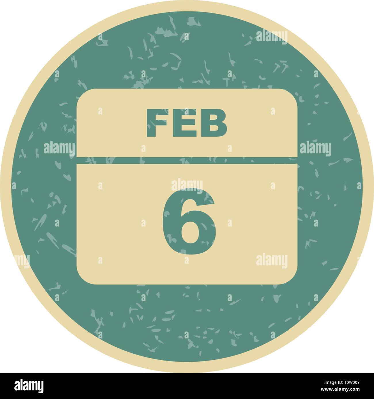 February 6th Date on a Single Day Calendar Stock Photo - Alamy