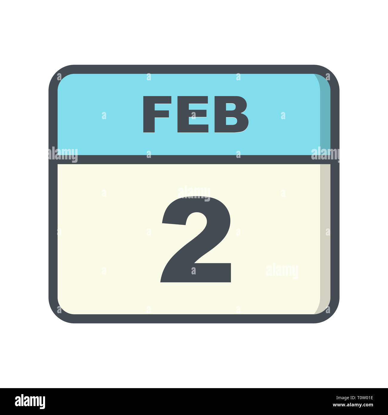 February 2 calendar Cut Out Stock Images & Pictures - Alamy